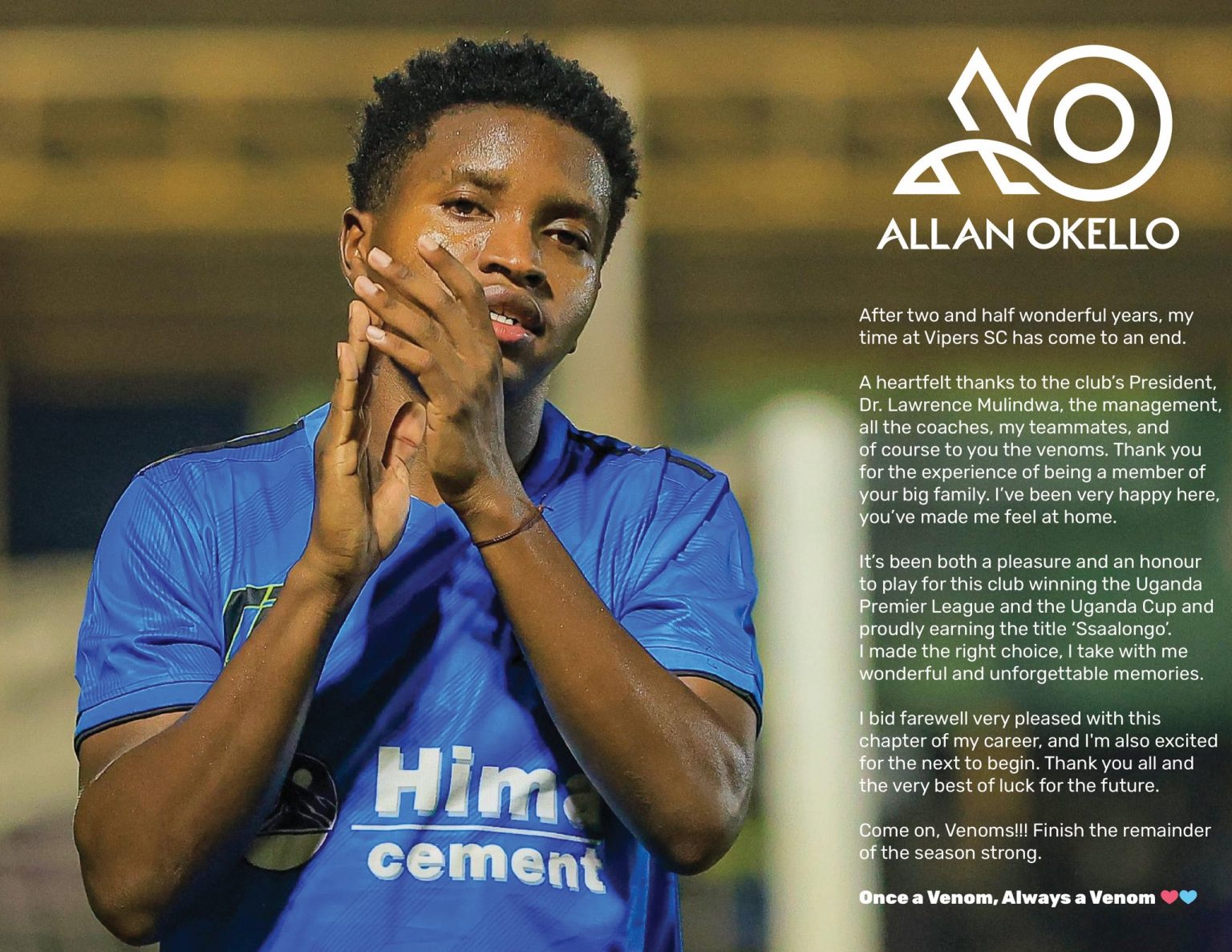 A Chapter Closes:Allan Okello Bids Farewell To Vipers SC – Daily Sports ...